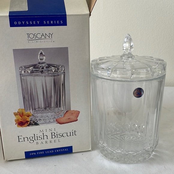 Other | St George Toscany Lead Crystal Mini English Biscuit Barrel ...